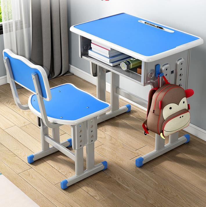 Buy Ergonomic Single Student Desk And Chair Adjustable Study Table With ...