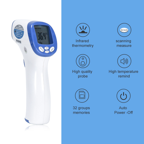 Buy Head Non-contact Ir Infrared Thermometer Digital Infrared Body ...