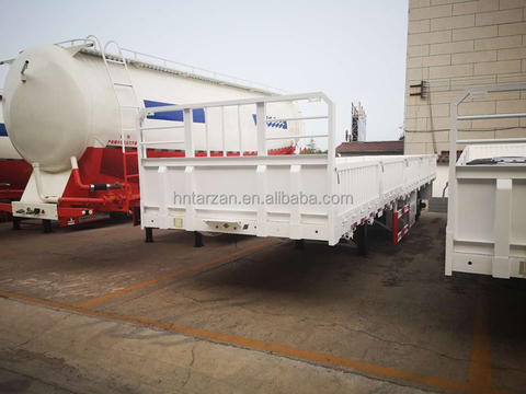Buy Heavy Duty 40 Feet Flat Bed 3 4 Axles 20 Ft 40 Ft 50 Ft 60 Ft ...