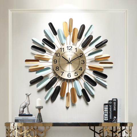 Buy Home Retro Wall Clock 3d Diy Metal Mirror Sticker For Home ...