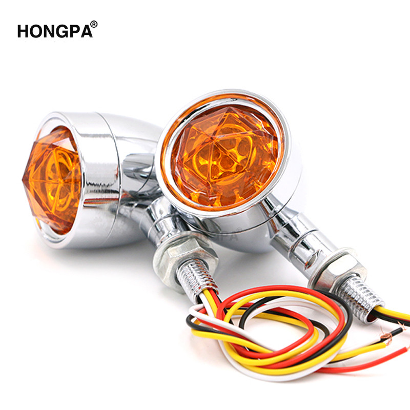 Buy Hongpa Universal Retro Motorcycles Turn Signals Custom Motorcycle ...