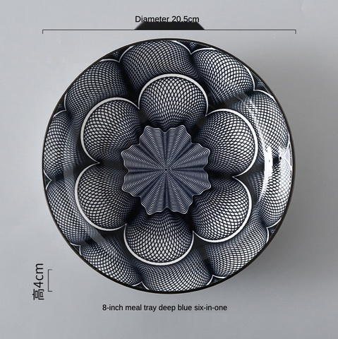 Buy Japanese 8-inch Rice Plate Net Red Ceramic Underglaze Deep Dish ...