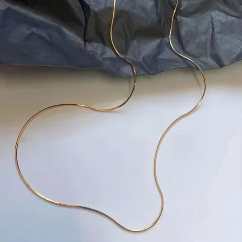 Buy Lerca Real 18k Gold Super Silky Snake Bone Chain Pure Au750 ...