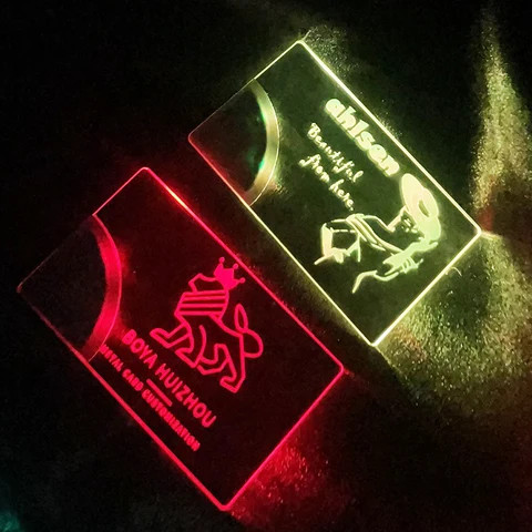Buy Luxury Laser Engraving Led Customized Acrylic Luminous Visiting ...