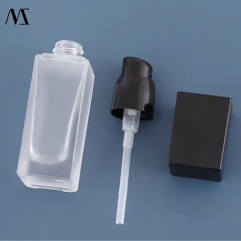 Buy Matte Transparent Foundation Bottle Cosmetic Glass Bottle With Pump ...