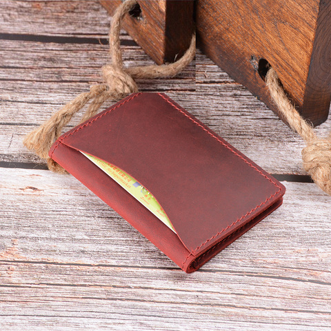 Buy Minimalist Wallet Vintage Old Style Card Holder Cash Wallet Crazy ...