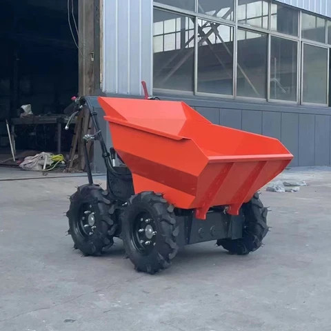 Buy Multifunctional Hydraulic 4 Wheel Mini Dumper Petrol Engine Walk ...