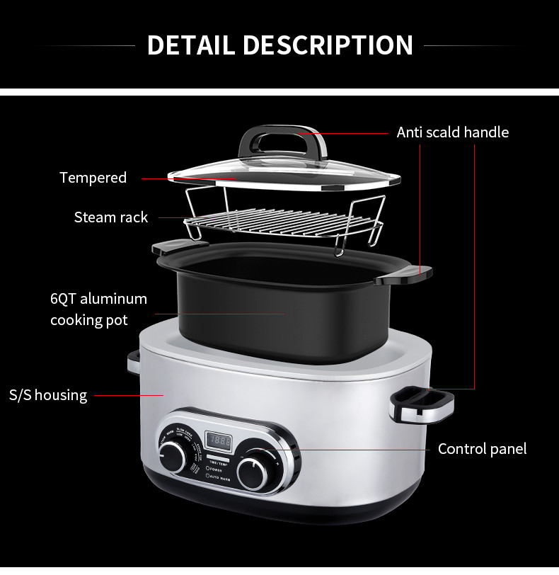 Buy New Electric Multi Cooker With Oven Stove Top Fryer Slow Cooker ...