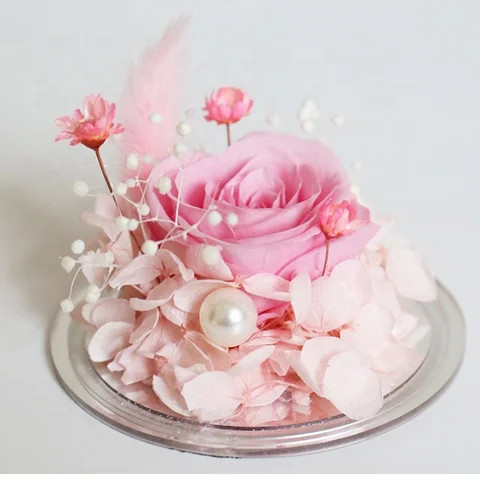 Buy Preserved Roses And Dry Flower In Glass Angel Valentines Day ...