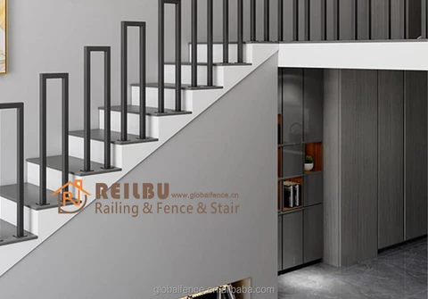 Buy Reilbu Industrial U-shaped Stair Handrail Stairs Railing Metal ...