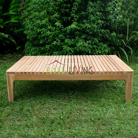 Buy Solid Wood Teak Rectangular Coffee Table Industrial Design Living ...
