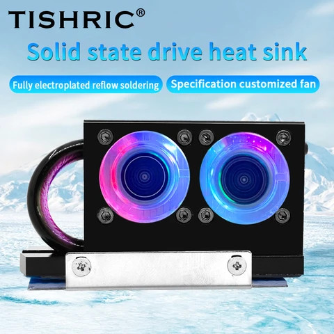Buy Tishric Rgb Ssd M2 Radiator With Fan 3pin 7000rpm Cooling M.2 Hard ...