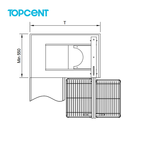 Buy Topcent Kitchen Magic Corner Cabinet Slide Out Storage Drawer ...