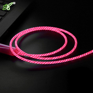 Buy Usb Type C Led Flowing Cable,3ft Round El Light Up Phone Charging ...