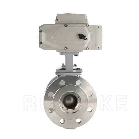 Buy Vq947h-16p Gb Standard Stainless Steel Cf8 Cf3 Cf8m Cf3m Electric Flanged V Type Ball Valve ...