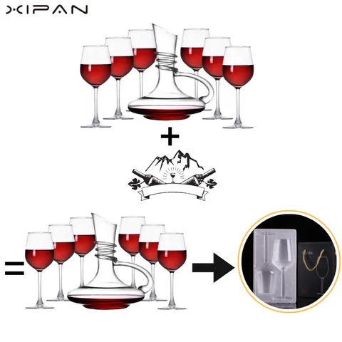 Buy Wholesale 1800ml Custom Modern Style Red Wine Decanter Set Set Of 6 ...