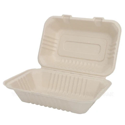 Buy Wholesale Disposable Bento Boxes Sugarcane Clamshell Burger Boxes ...