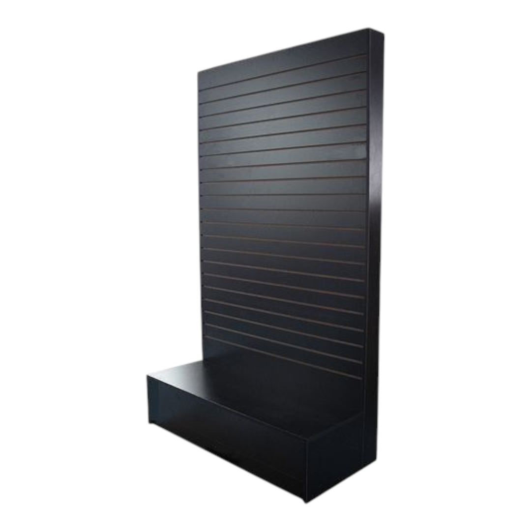 Buy Premium Black Slatwall Display Stand With Base Cabinet | Retail ...