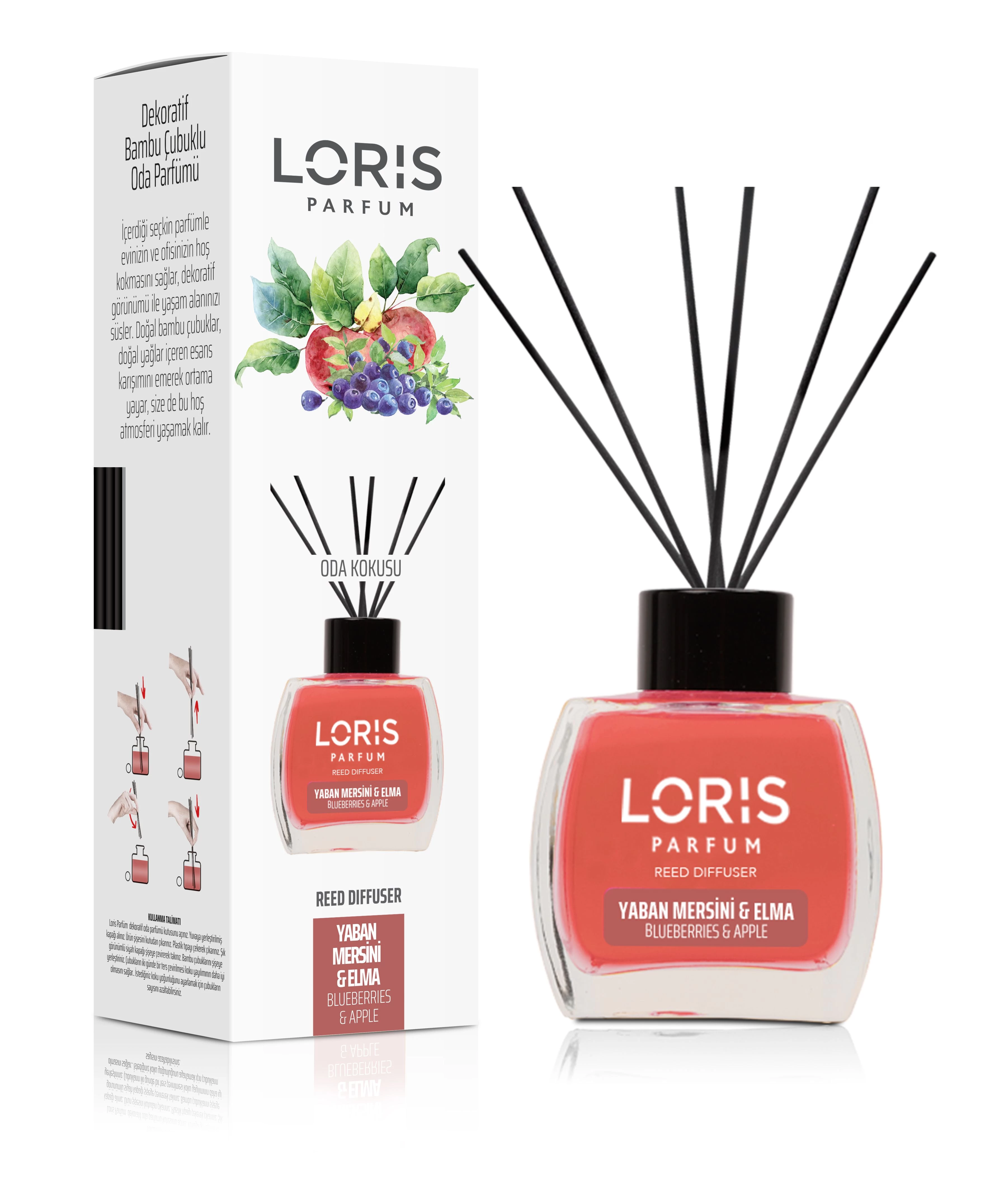 Buy 120 Ml Loris Reed Diffuser Air Freshener Bluberries And Apple from ...