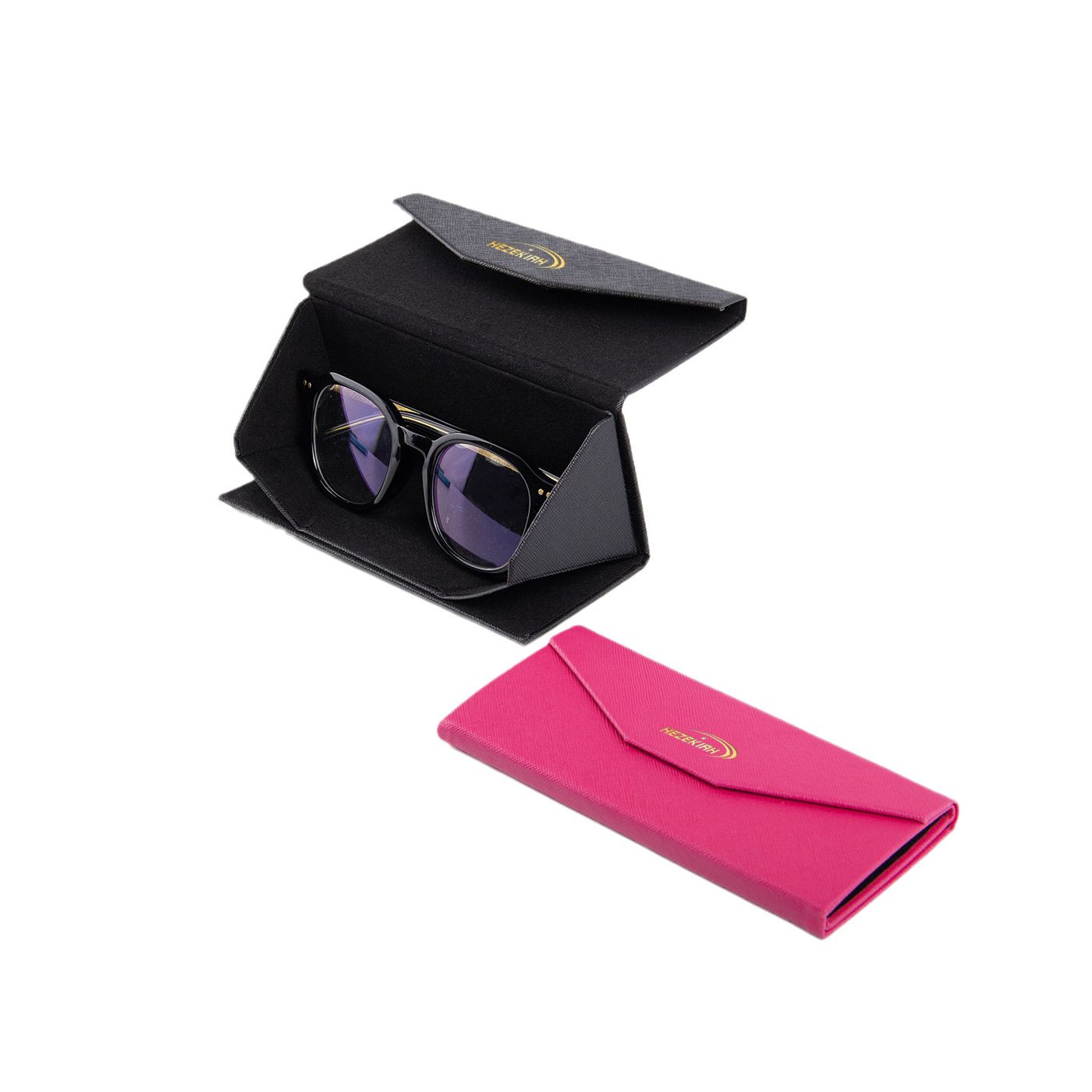 Buy Leather Triangular Folding Glasses Case from Suzhou Hengshuo Imp ...