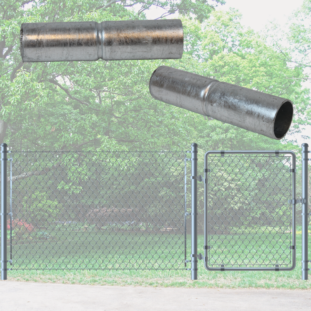 Buy Galvanized Steel Top Rail Sleeve from DuraLink Fencing, Canada ...