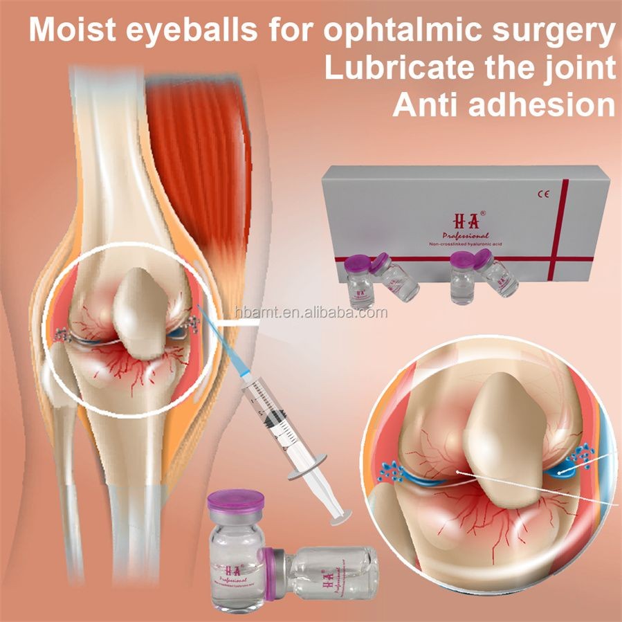 Buy Injectable Knee Joint Lubricant Softener Non Cross Linked Hyaluronic Acid from hebei kouxuan ...