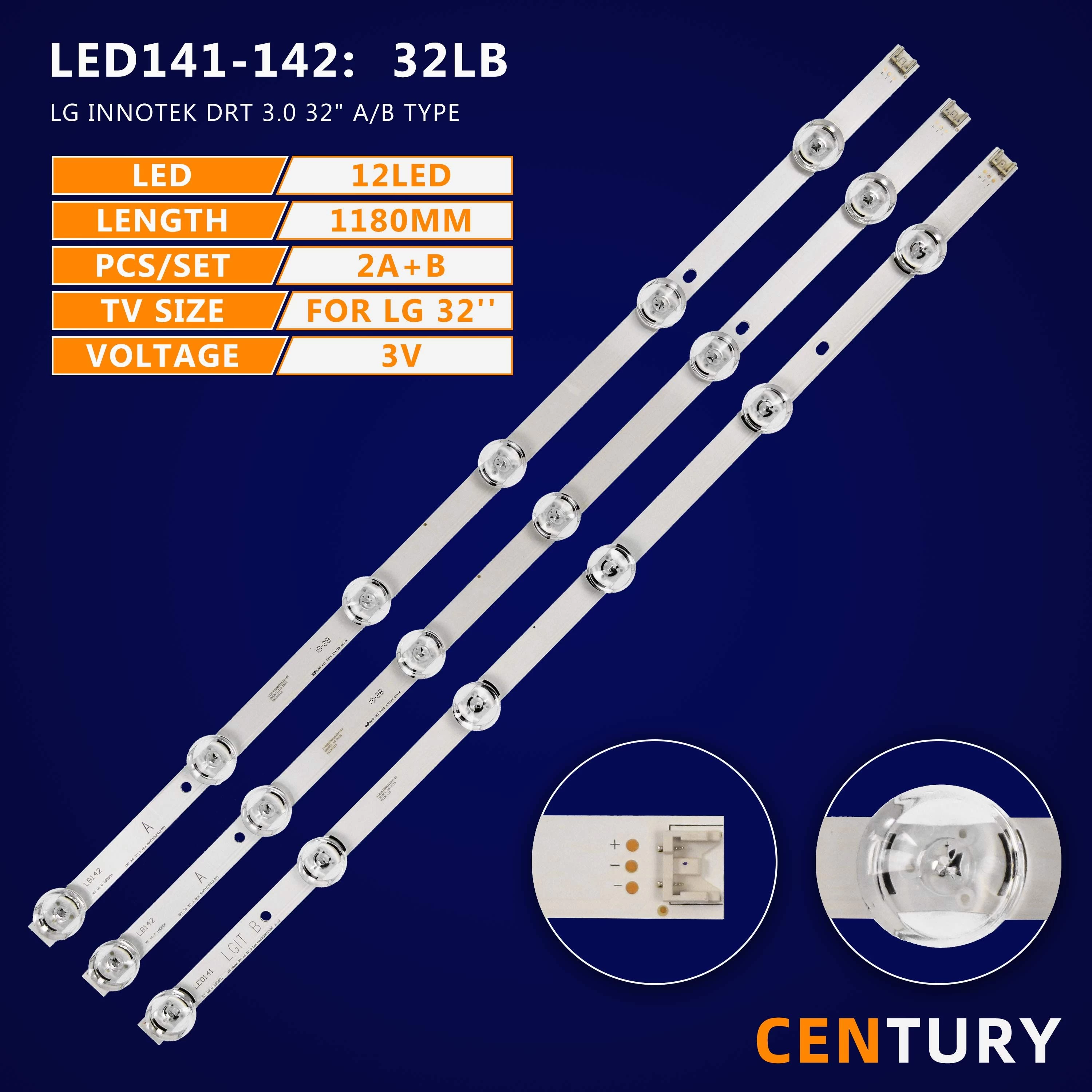Buy Tv Led Backlight Strips For Lg Innotek Drt 3.0 32" A / B Type 32lb ...