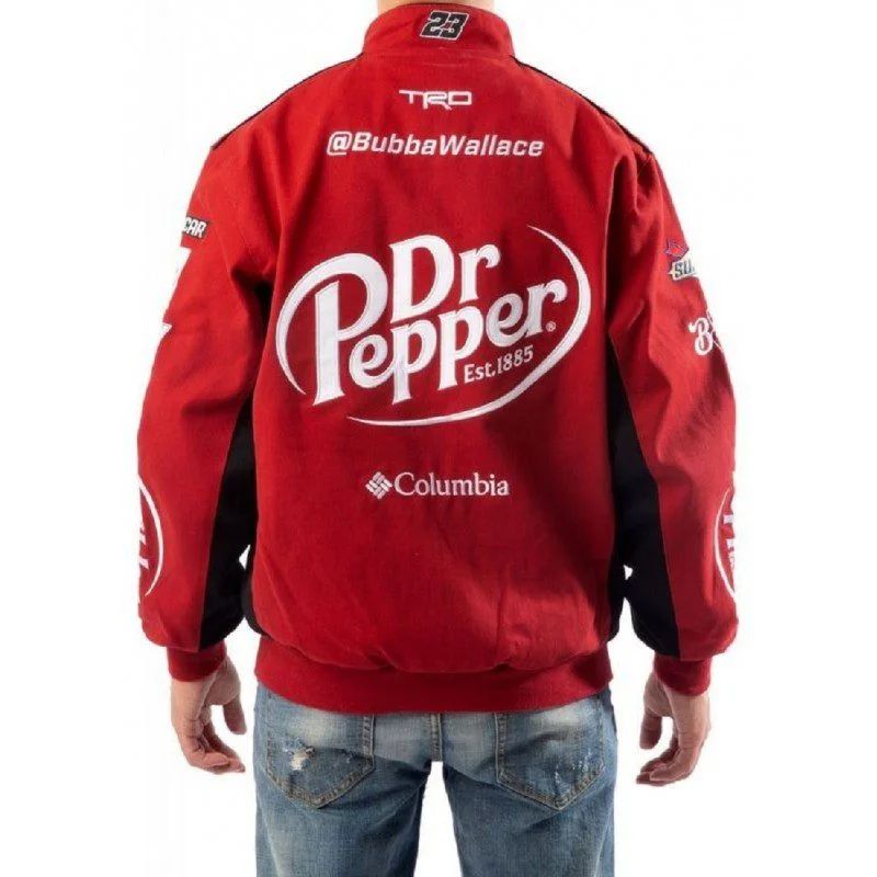 Buy Red Cotton Dr. Pepper Racing Jacket from TREX international co ...