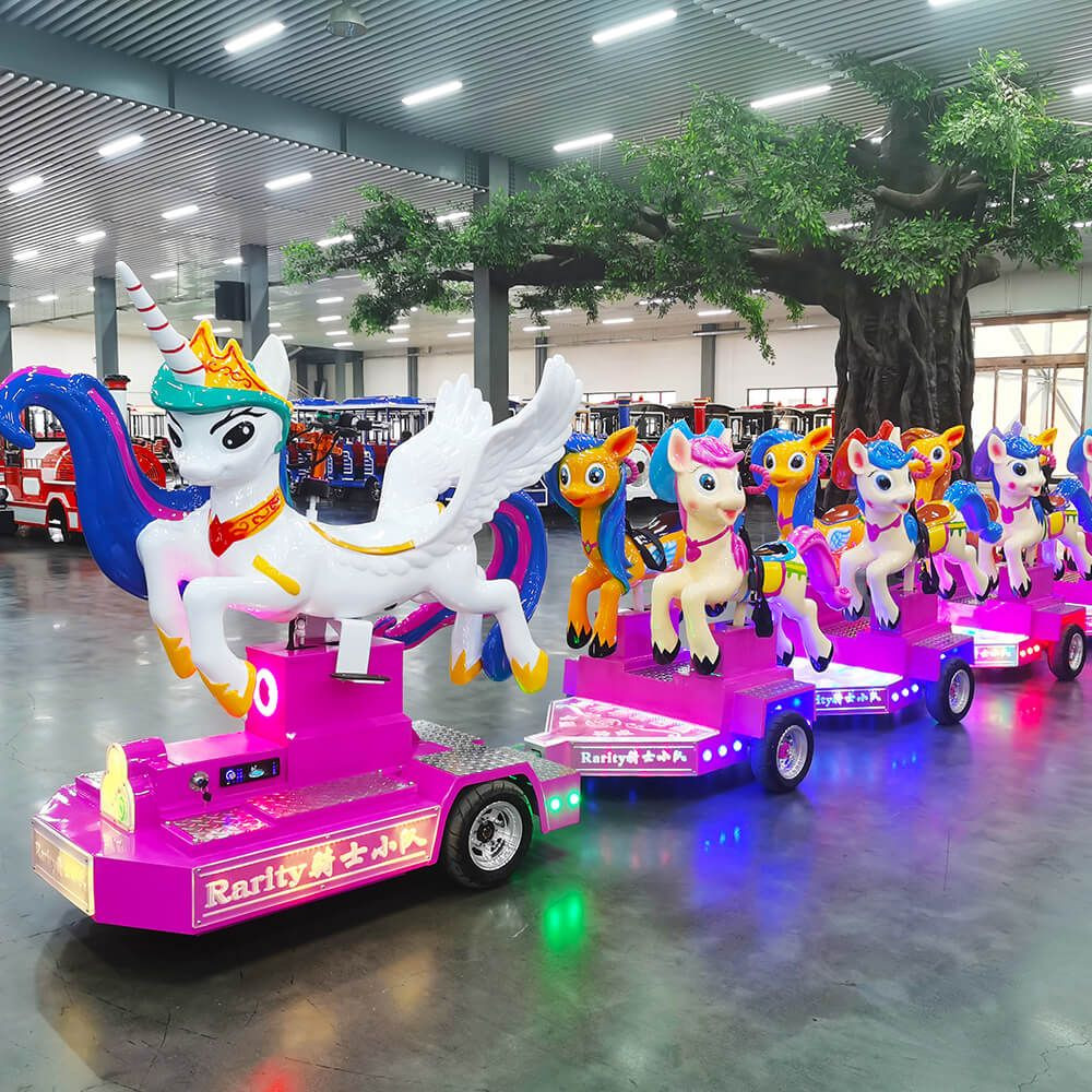 Buy 11 Seats Electric Trackless Train Mini Ride Kids Train from Henan ...