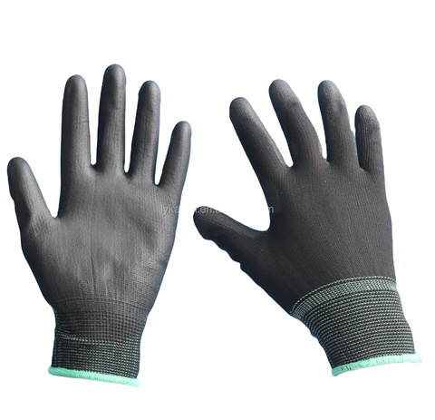 Buy 13 Gauge Palm Pu Coating Polyester Shell Gloves Pu Coating Work ...