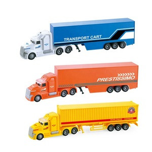 Buy 1:50 Scale Friction Powered Container Truck Toy Trailer Toys With ...