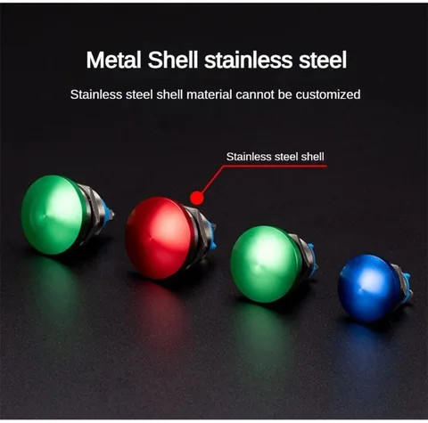 Buy 16/19/22mm Stainless Steel Momentary Self Reset Screw Feet Mushroom ...