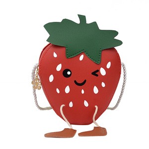 Buy 2020 Cute Mini Strawberry Shape Little Girl Messenger Bags ...