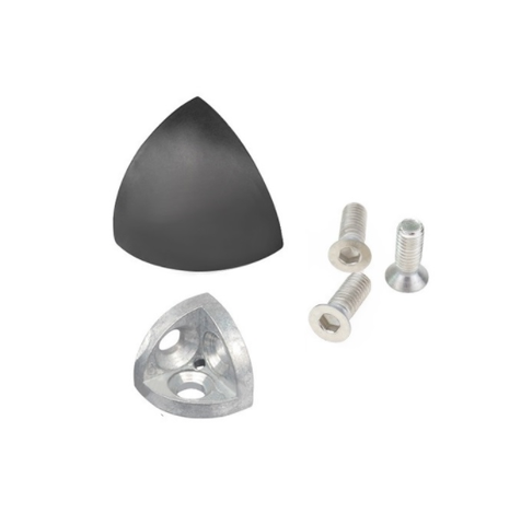 Buy 3 Way Rounded Corner Bracket Aluminum Profile Connector T Slot ...