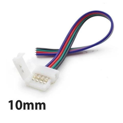 Buy 4 Pin 10mm Rgb 5050 3528 Led Strip Light Pcb Solderless Connector Cable from Meizhou Yuefeng ...