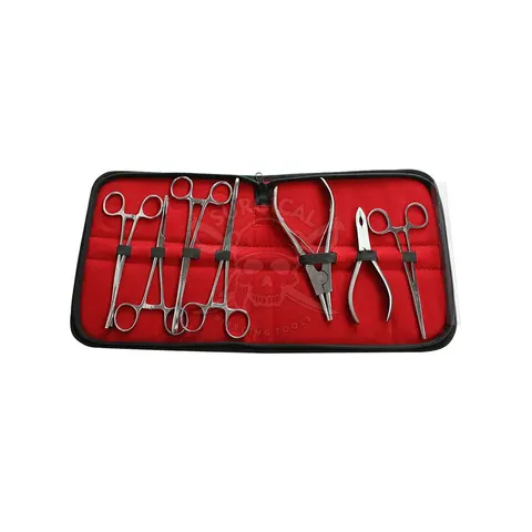 Buy 7 Pc Body Piercing Instruments Kit Tools Pennington Sponge Septum ...