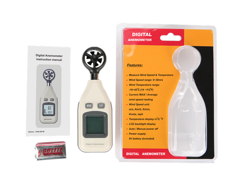 Buy Air Flow Temperature Measurement Wind-speed Gauge Meter Anemometer ...