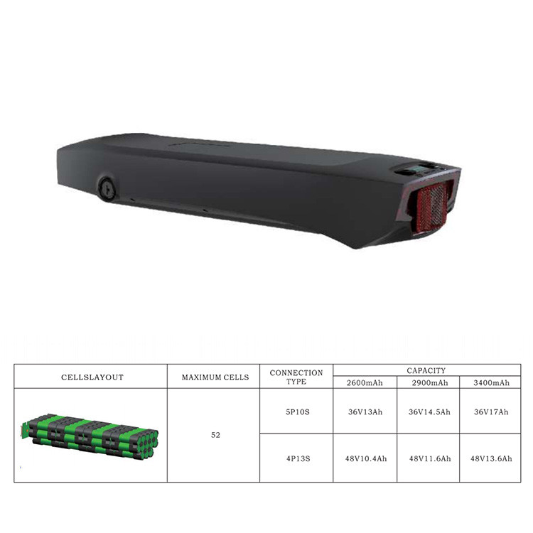 Buy Bici Battery Rear Rack Electric Bike Battery 36v 12.5ah,14.5ah,17 ...