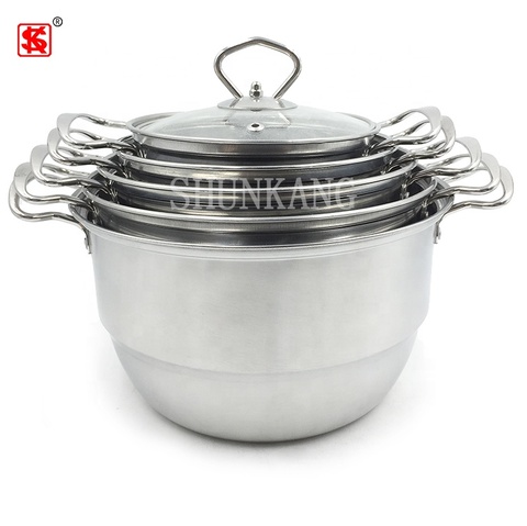 Buy Cheap Stainless Steel Cooking Pot Set Soup & Stock Pots With Glass ...