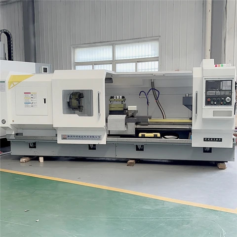 Buy Ck6180 Cnc Lathes Machine Horizontal Lathe Cnc Fanuc Control 8-station Flat Bed Cnc Lathe ...