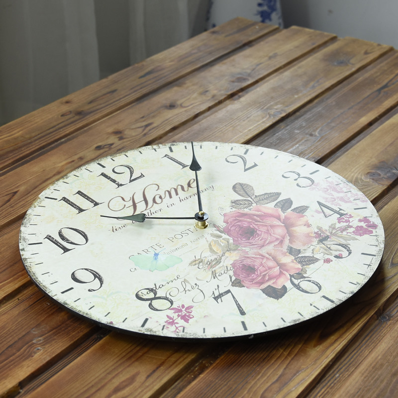 Buy Diy Decorative Frameless Wall Clock Round Mdf Mounted Clock Horloge ...