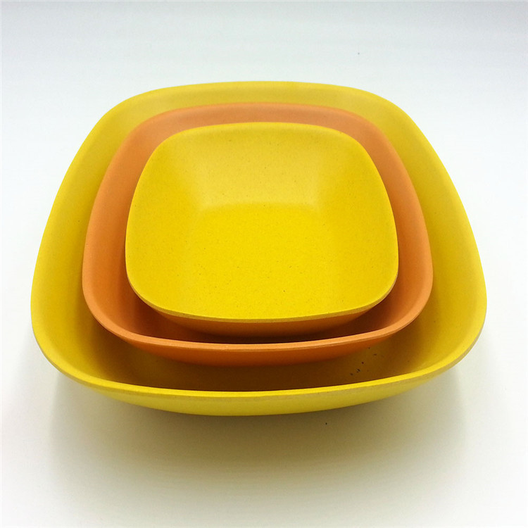 Buy Eco-friendly Organic Bamboo Fiber Plate Set In Solid Color from ...