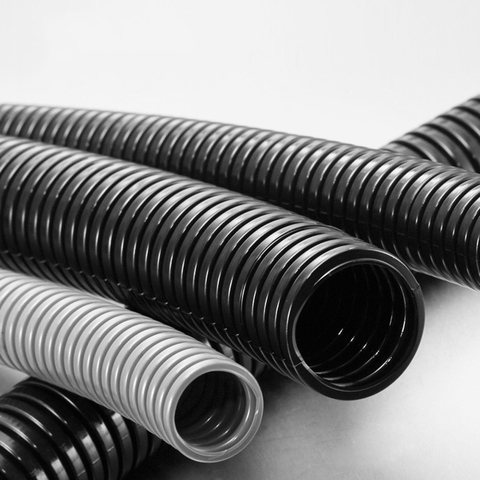 Buy Flexible 0d 25mm Pp Conduit Black Corrugated Pipe Split And None ...