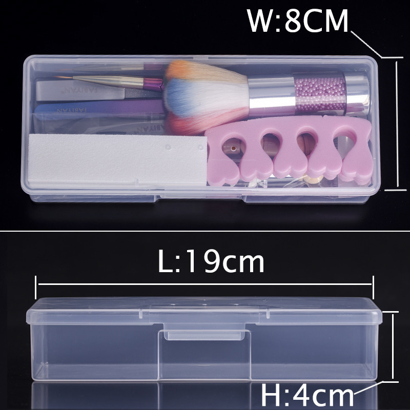Buy Nail Art Rectangle Storage Empty Container Organizer Case Box ...