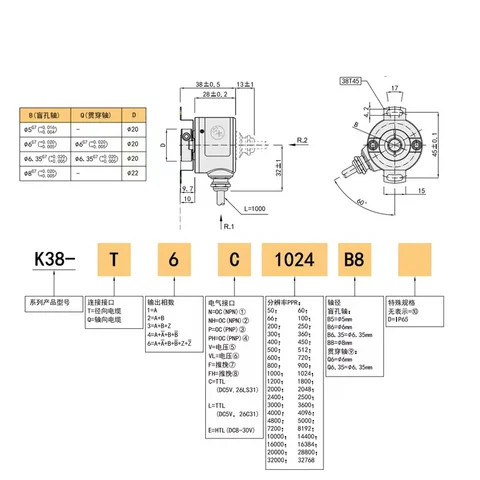 Buy New Hollow Shaft Encoder Semi-hollow Shaft Incremental Encoder Abz ...