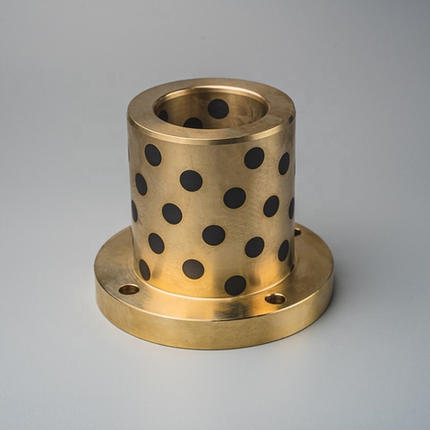 Buy Round Flange Graphite Copper Sleeve Extended Linear Bearing Replace ...
