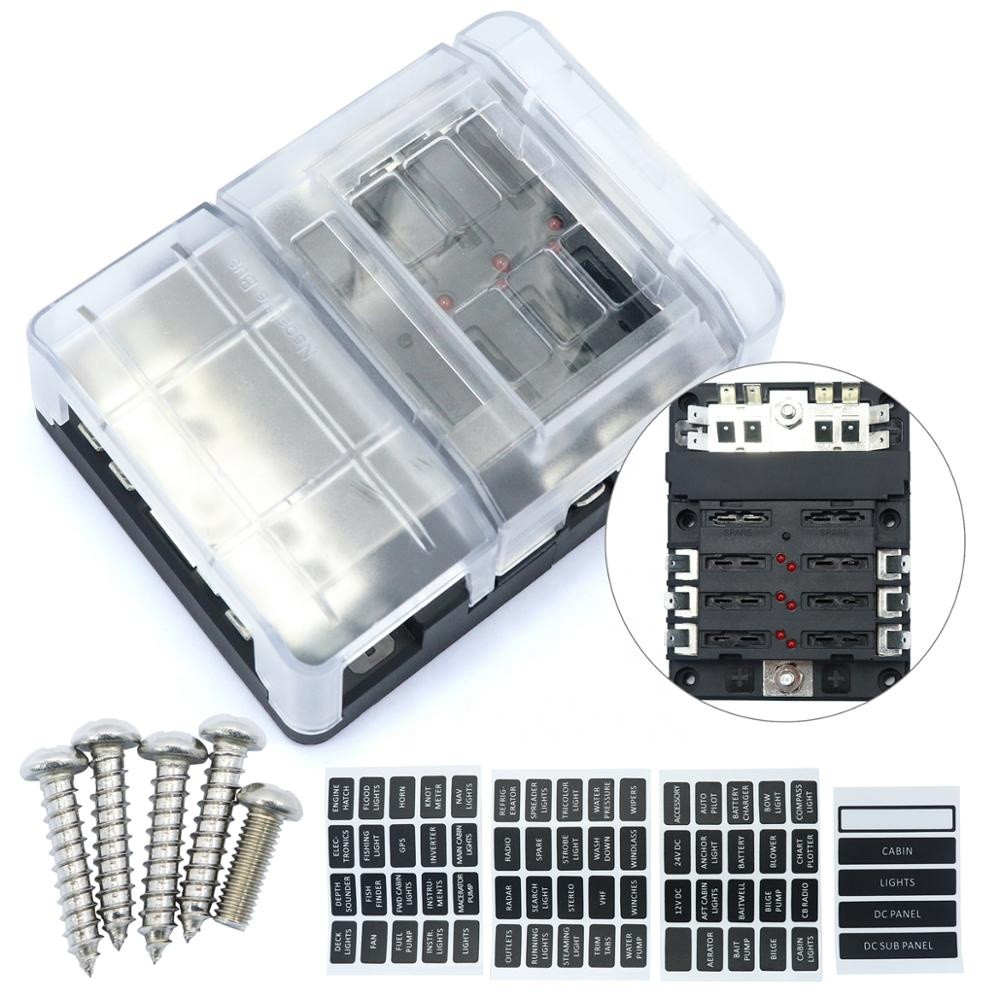 Buy Rv 6 Way Circuit Blade Fuse Box Motorhome Blade Fuse Holder With ...