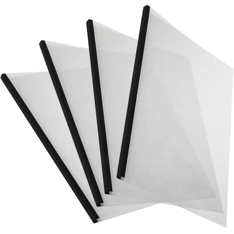 Buy Saitao Office Binding Covers Steel Ridge Transparent Matte 100 Pcs ...