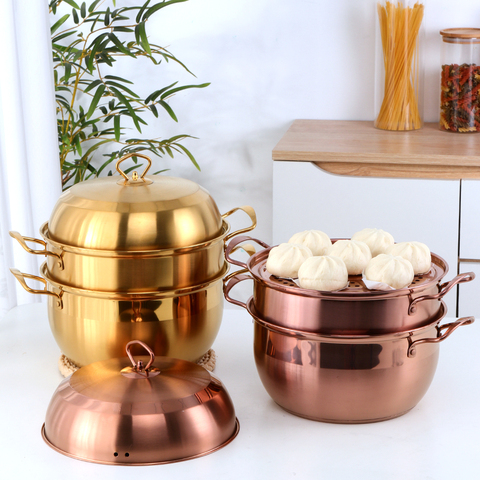 Buy Stainless Steel Multilayer Food Cooking Steam Pot Professional ...