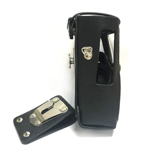 Buy Two Way Radio Hard Leather Carry Case With Belt Loop And D-ring For ...